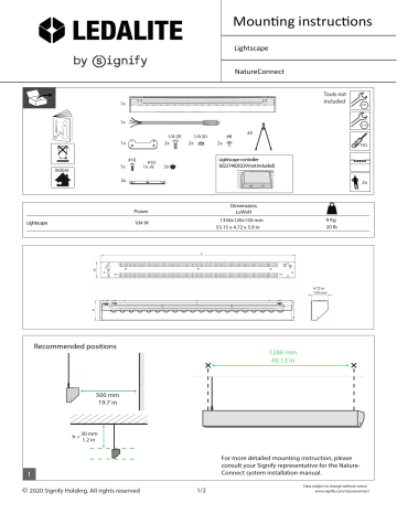 Ledalite NatureConnect Install instructions | Manualzz