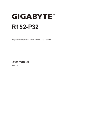 Gigabyte R152-P33 Server User Manual | Manualzz
