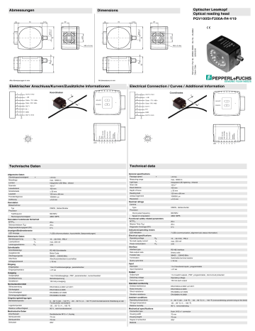 Pepperl+Fuchs PGV100SI-F200A-R4-V19 Optical reading head Instruction | Manualzz