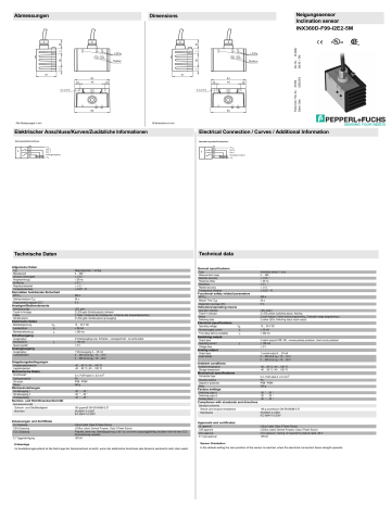 Pepperl+Fuchs INX360D-F99-I2E2-5M Inclination sensor Instruction | Manualzz