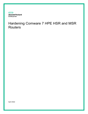 Aruba JG404A HPE Router Reference guide | Manualzz