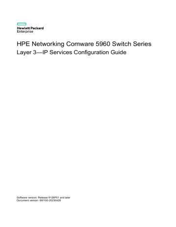 Aruba R9Y17A HPE DataCenter Switch Configuration Guide | Manualzz