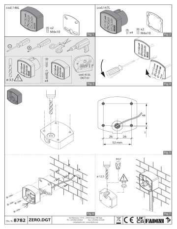 Fadini zero.dgt Instructions Manual | Manualzz