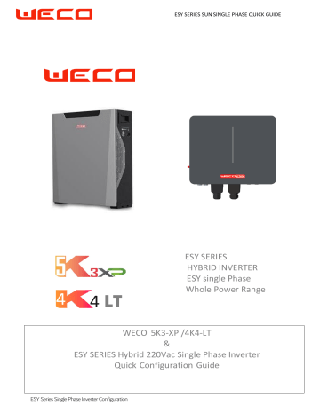 Weco ESY Series Single Phase Guide | Manualzz