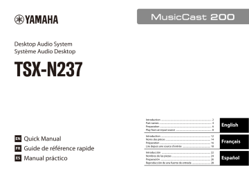 Yamaha TSX-N237 Quick Manual | Manualzz