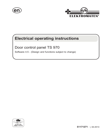 GfA TS 970 Operating instructions | Manualzz
