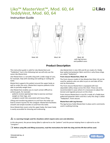 Hill-Rom Patient Lift Seated Slings Instruction | Manualzz
