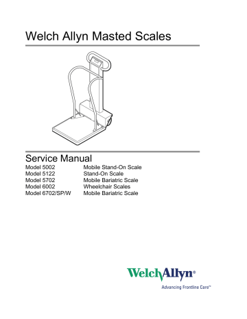 Hill-Rom Scale-Tronix Portable Scales Service Manual | Manualzz