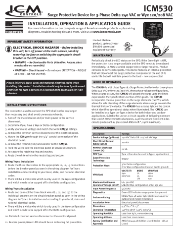 ICM Controls ICM530 Installation instructions | Manualzz