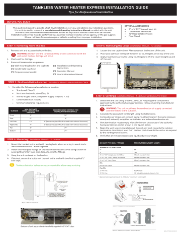 Rheem RTGH-L199i Condensing Tankless Installation Guide | Manualzz