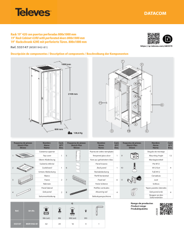 Televes 19"-Rack Cabinet 42RU quick guide | Manualzz