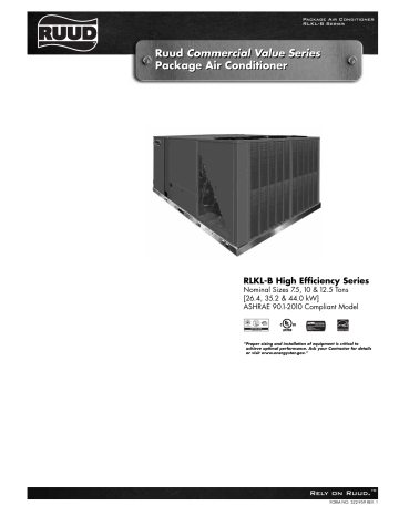 Innovair Commercial Package Unit User Manual | Manualzz