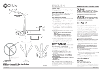 OttLite CSA77WGC-SHPR LED Desk Lamp Instructions | Manualzz