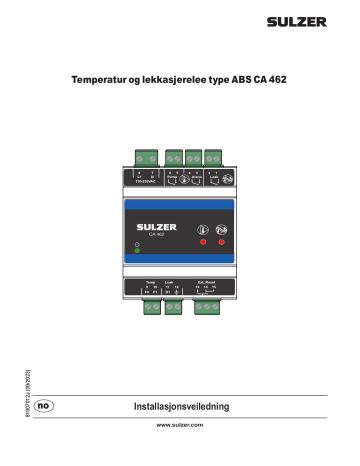 Sulzer CA 462 Installationsvejledning | Manualzz