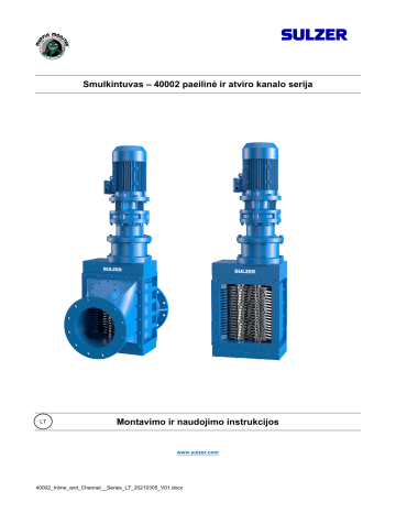 Sulzer Muffin Monster™– 40002 Vartotojo vadovas | Manualzz