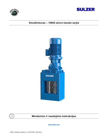 Sulzer Muffin Monster™ – 10002 Vartotojo vadovas | Manualzz