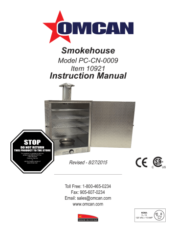 Omcan PC-CN-0009 Instruction Manual | Manualzz