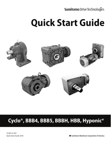 Sumitomo Cyclo BBB4 Quick Start Manual | Manualzz