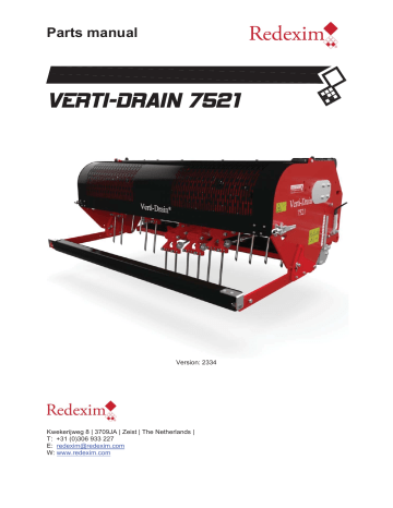 Redexim Verti-Drain® 7521 Parts Manual | Manualzz