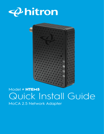 Hitron HTEM5 MoCA 2.5 Network Adapter Installation Guide | Manualzz