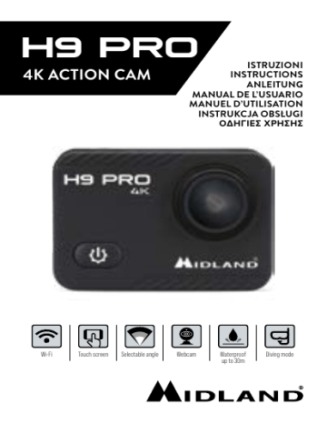 Midland H9 PRO 4K Action Camera Mode d'emploi | Manualzz