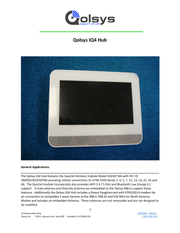 Qolsys IQ4 Hub User Manual | Manualzz