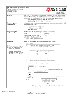 Notifier AFP-400 - Data Sheet, Installation manual, Manual, User manual ...
