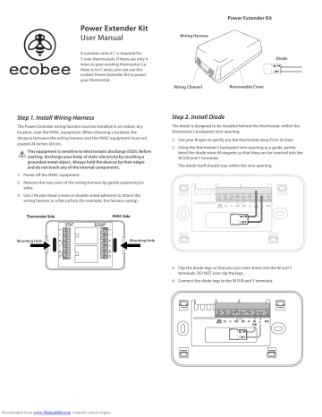 Ecobee EB-PEK-01 Power Extender Kit User Manual | Manualzz