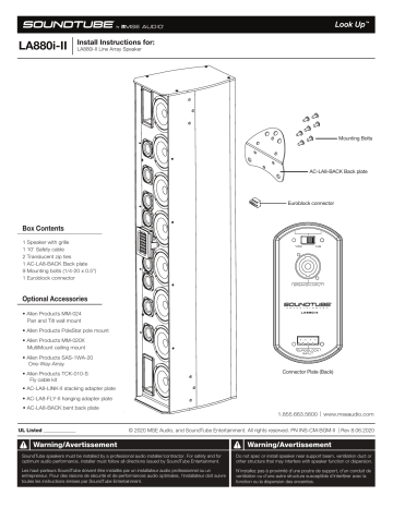 SOUNDTUBE LA880i-II Line Array Speaker Instruction manual | Manualzz
