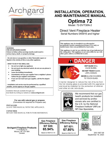 Archgard Optima 72 Manual | Manualzz