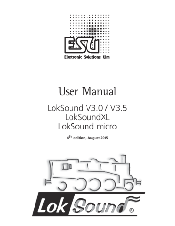 Hornby ESU LokSound 3.5 Instruction Instruction manual | Manualzz
