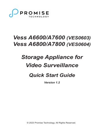 PROMISE Technology A7800 Quick Start Guide | Manualzz