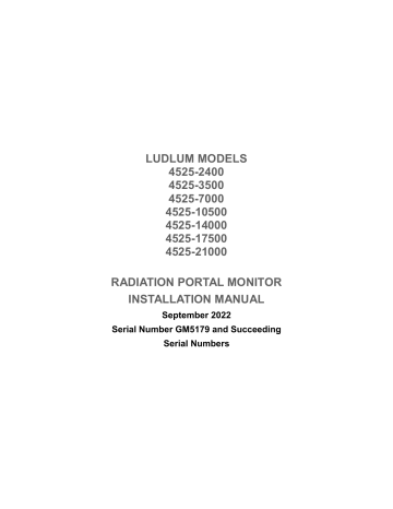 Ludlum Measurements 4525 Series Installation Manual | Manualzz
