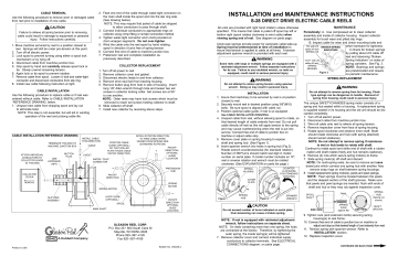 Gleason Reel S-28 Direct Drive Reel Installation Manual | Manualzz