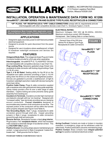 Killark Versamate 200 Amp Installation Manual | Manualzz