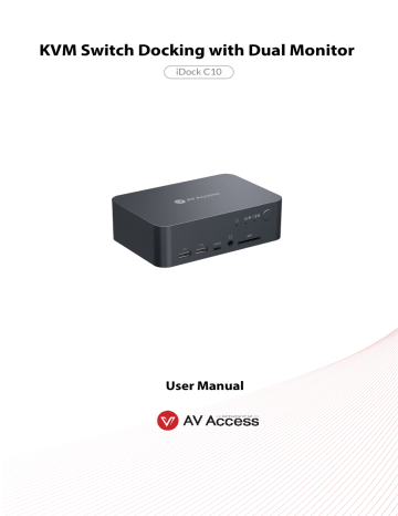AV Access iDock C10 KVM Switch Docking Station User Manual | Manualzz