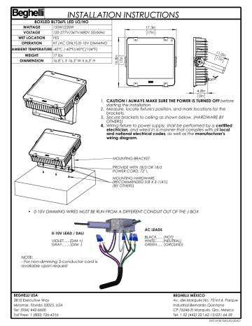Beghelli BoxLED® DOT Installation Instructions | Manualzz