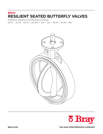Bray Resilient Seated Butterfly Valve Owner's Manual | Manualzz
