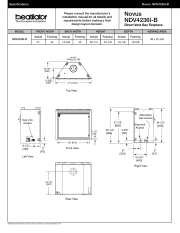 Heatilator NDV4236 Architect Guide | Manualzz