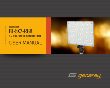 Genaray BL-5X7-RGB User Manual | Manualzz