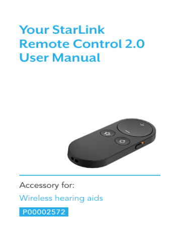 Starkey Remote Control 2.0 User Manual | Manualzz