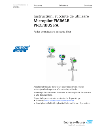 Endres+Hauser KA Micropilot FMR62B PROFIBUS PA quick guide | Manualzz