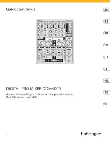 Behringer DDM4000 DJ Equipment Quick Start Guide | Manualzz