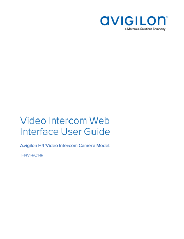 aVIGILON H4VI-RO1 IR H4 Video Intercom Installation Guide | Manualzz