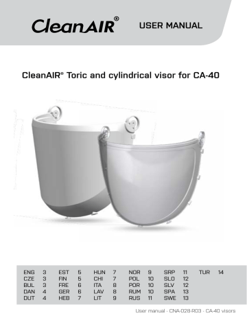 cleanAIR CA-40 AerGO Welding Helmet Manual de utilizare | Manualzz