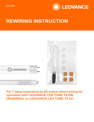 LEDVANCE T8 EM LED Tube Luminaires Instructions | Manualzz