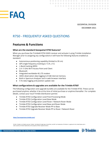 Trimble R750 MON Monitoring GNSS Receiver User Guide | Manualzz