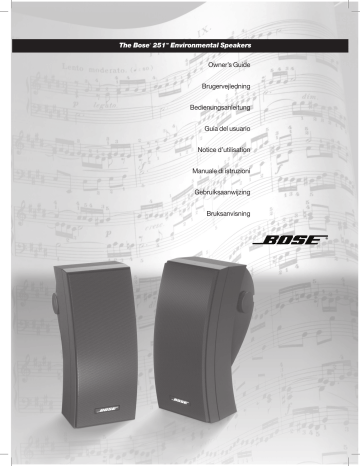 Bose 251 Environmental Speakers Owner's Guide | Manualzz