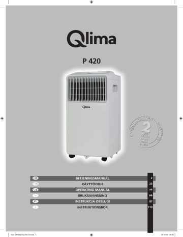 Qlima P420 Portable Air Conditioner Instruction manual | Manualzz
