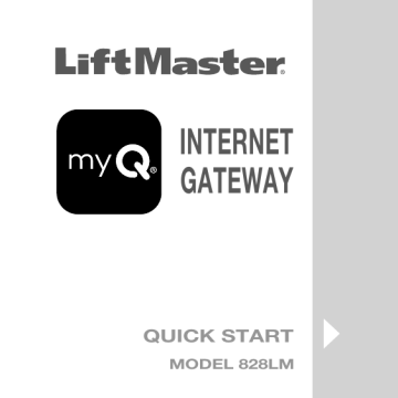 LiftMaster 828LM Internet Gateway User Guide | Manualzz